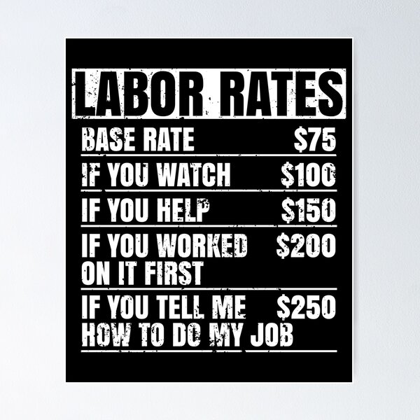 "Labor Rates Hourly Joke Rates, Funny Humor Drafting, Operating ...