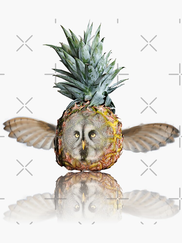 "Pineapple owl" Sticker for Sale by phys | Redbubble