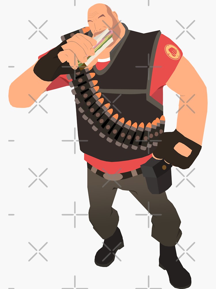 "Team Fortress 2 - Heavy" Sticker for Sale by yoshisaredragon | Redbubble
