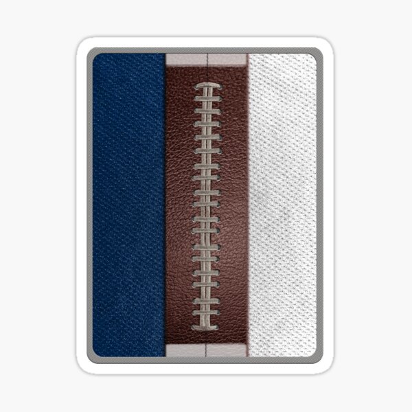 "Football Blue and White Team Spirit Patch" Sticker for Sale by ...