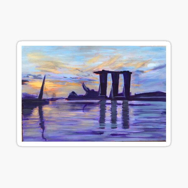 "Marina Bay Sands" Sticker for Sale by DebCerone | Redbubble