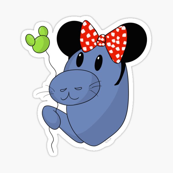 "Manatees Sporting the Mice (Minnie)" Sticker for Sale by KnoxSauce ...