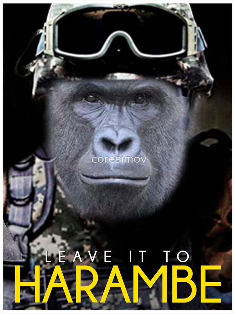"Harambe, warfare v2" Sticker by coresimov | Redbubble