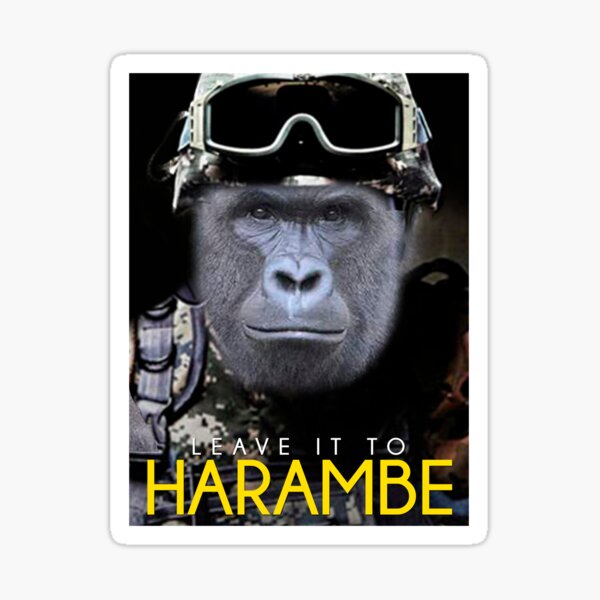 "Harambe, warfare v2" Sticker by coresimov | Redbubble