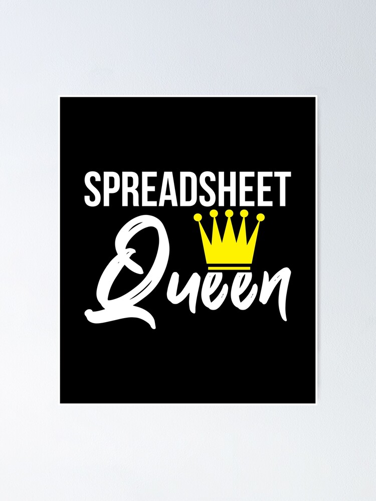 Póster «Spreadsheet Queen Expert, Office Nerd Analyst Consultor ...
