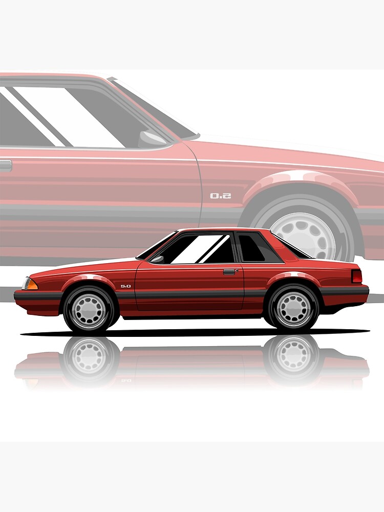 "American muscle Red Mustang" Poster for Sale by FdlGT | Redbubble