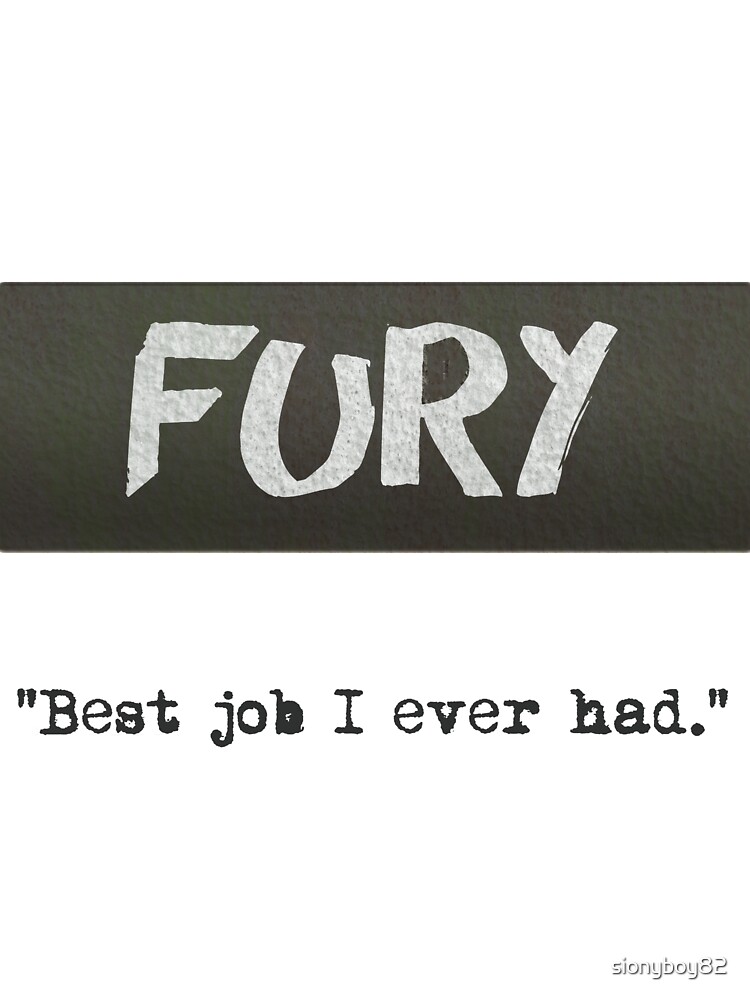 "Fury -Tank" Sticker for Sale by sionyboy82 | Redbubble