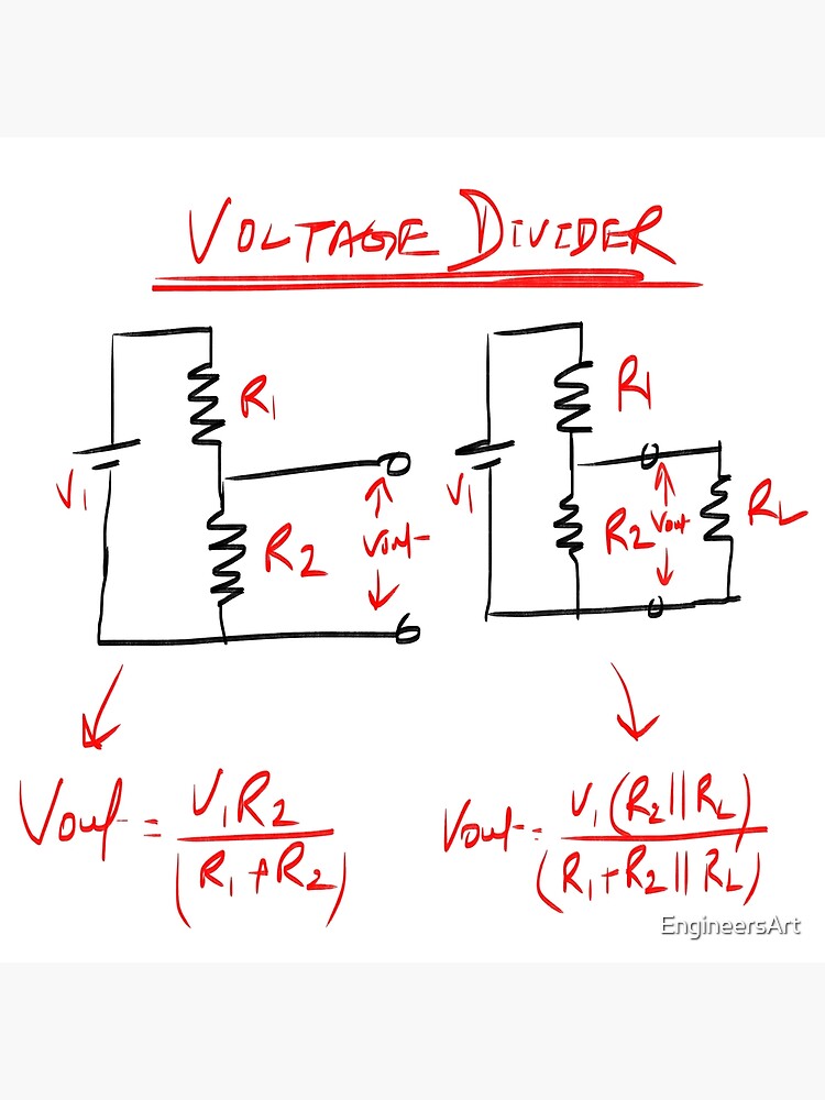 "Voltage divider electronic circuit" Poster for Sale by EngineersArt ...