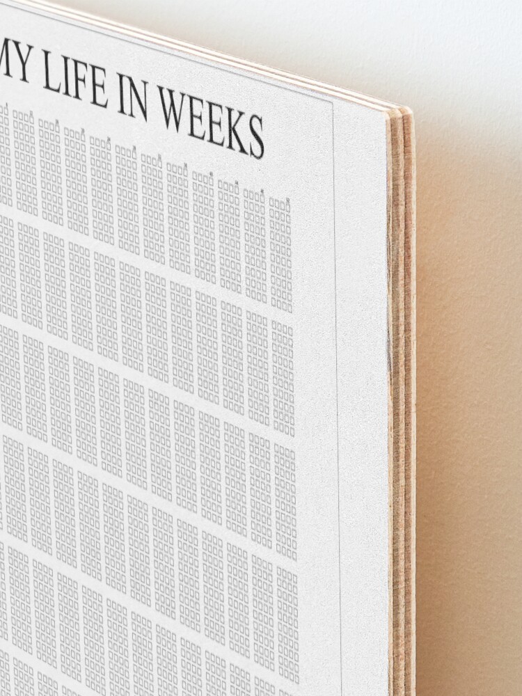"My Life in Weeks - Life Calendar " Mounted Print for Sale by Mylecm ...