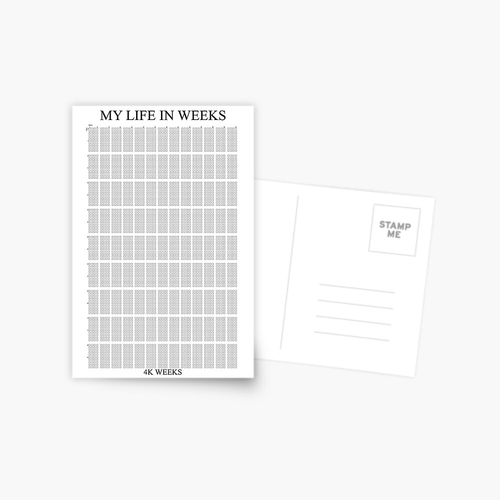 "My Life in Weeks - Life Calendar " Art Print for Sale by Mylecm ...