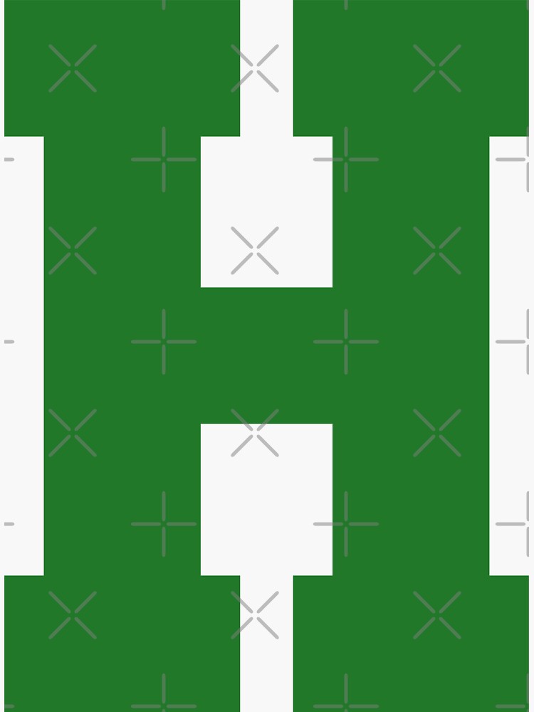 "Alphabet, Green H, Sports letter H" Sticker for Sale by TheCultStuff ...
