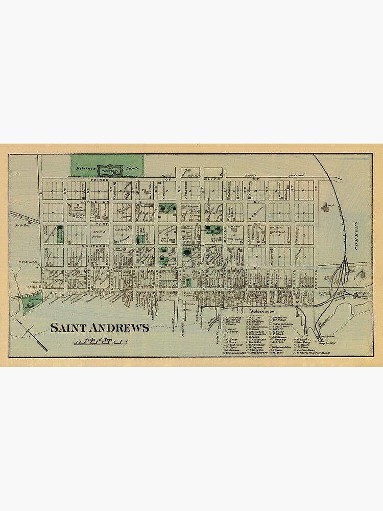 "Map of Saint Andrews 1878" Art Print for Sale by mollyfare | Redbubble