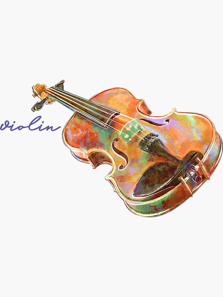 "Violin" Sticker for Sale by evisionarts | Redbubble