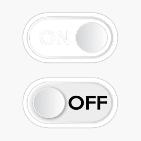 "On Off Switch" Sticker for Sale by amrproduct | Redbubble