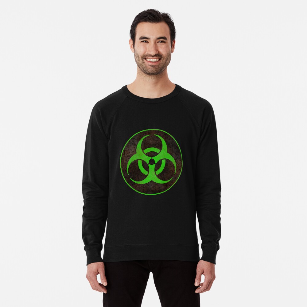 "Aged and Beaten Biohazard Symbol Green - Apocalypse Nerd" Sticker for ...
