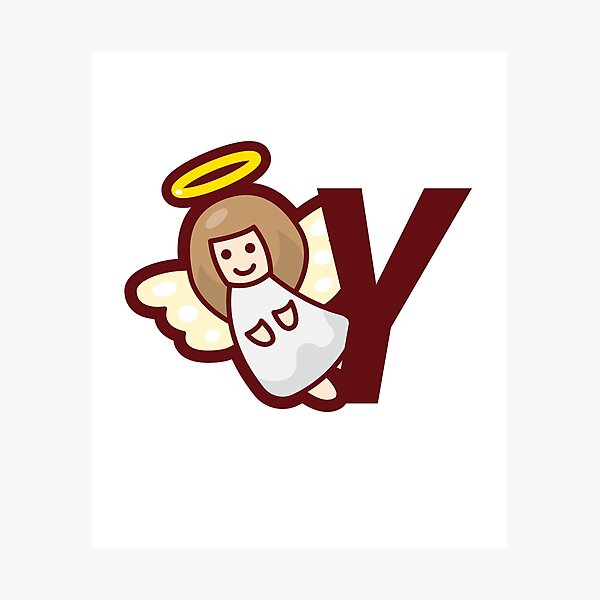 Lámina fotográfica «Alfabeto de ángel. Letra Y. Lindo diseño angelical ...