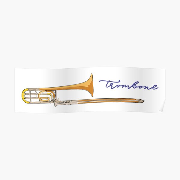"Trombone" Poster by evisionarts | Redbubble