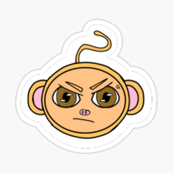 "Monkey Grumpy" Sticker by Mechkura | Redbubble
