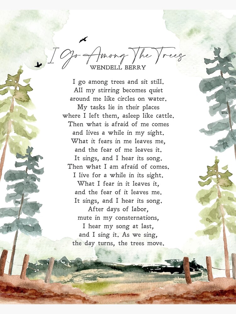 "I Go Among The Trees | Wendell Berry | Poem | Mindfulness | Nature ...