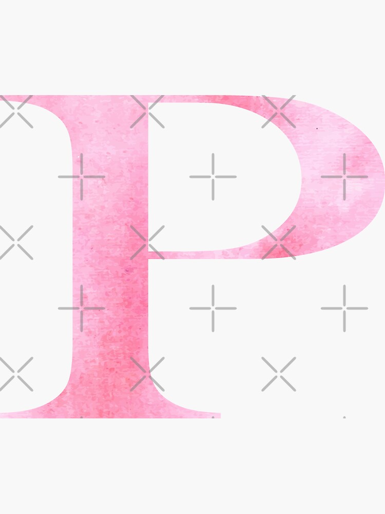 "Watercolor Monogram Pink Letter P" Sticker for Sale by nocap82 | Redbubble