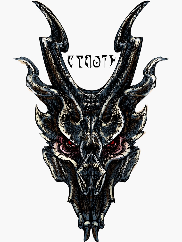 "Alduin " Sticker for Sale by Mezcu | Redbubble