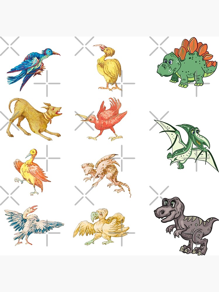 "Choose large sticker! Mega Cute Animals & Birds Sticker Pack ...