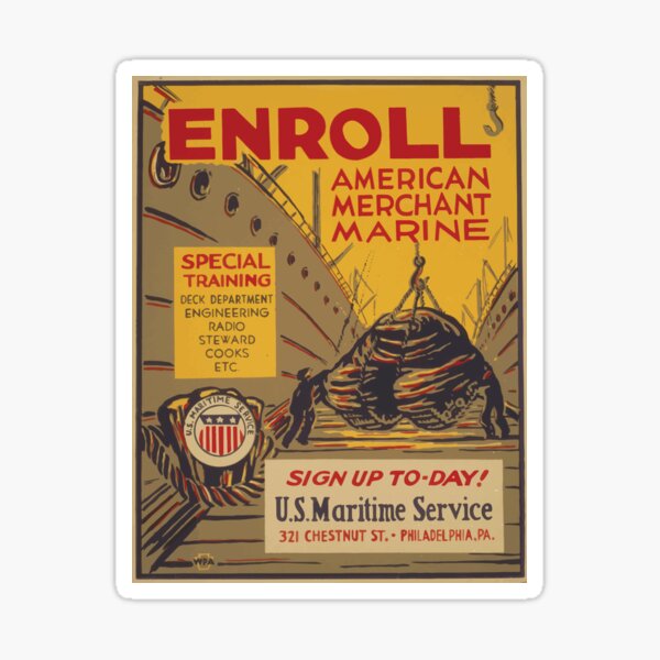 Merchant Marine Stickers | Redbubble