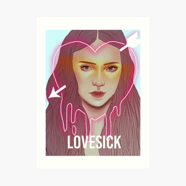 "LOVESICK" Art Print for Sale by misskatz | Redbubble