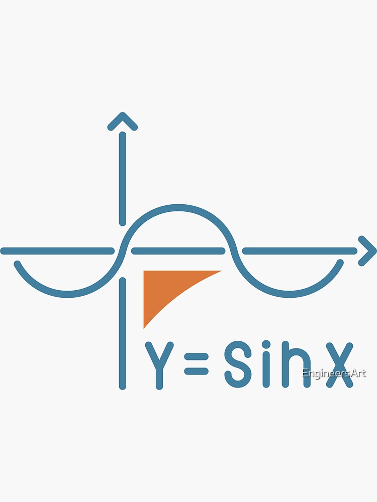 "Y=Sin X" Sticker for Sale by EngineersArt | Redbubble