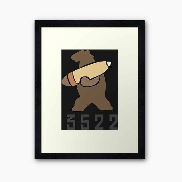 "Wojtek the bear (Polish Soldier Bear) - Natural Brown" Framed Art ...