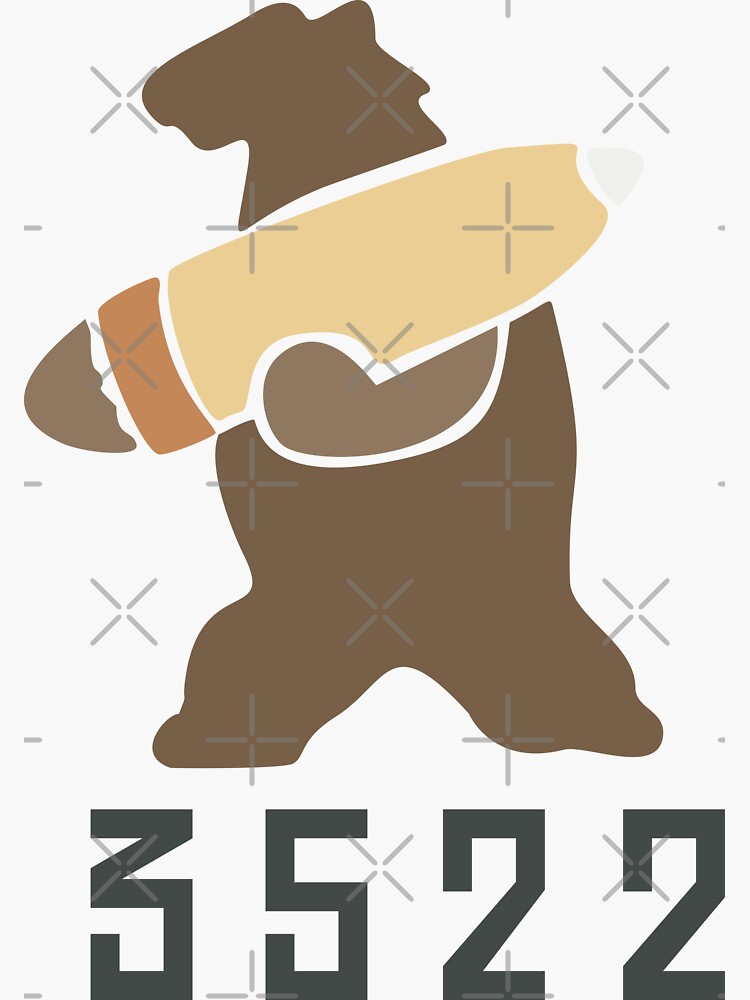 "Wojtek the bear (Polish Soldier Bear) - Natural Brown" Sticker for ...