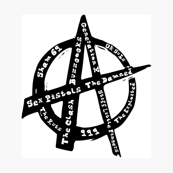 Lámina fotográfica «Símbolo de anarquía punk: para artículos ligeros ...