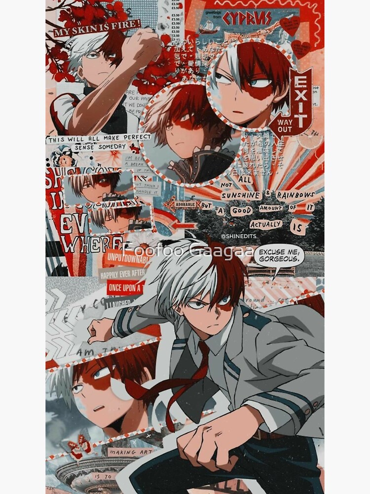 "Todoroki college manga style" Sticker for Sale by Rogel0123 | Redbubble