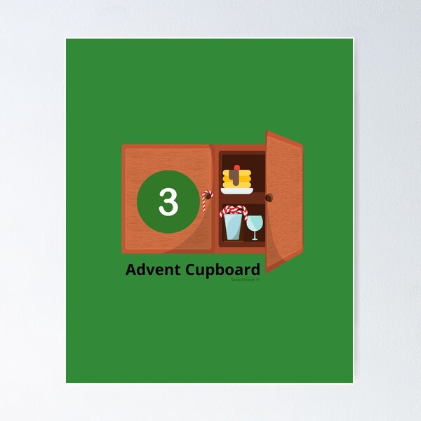 "Advent Calendar Cleaning Cupboard Housekeeping Christmas " Poster for ...