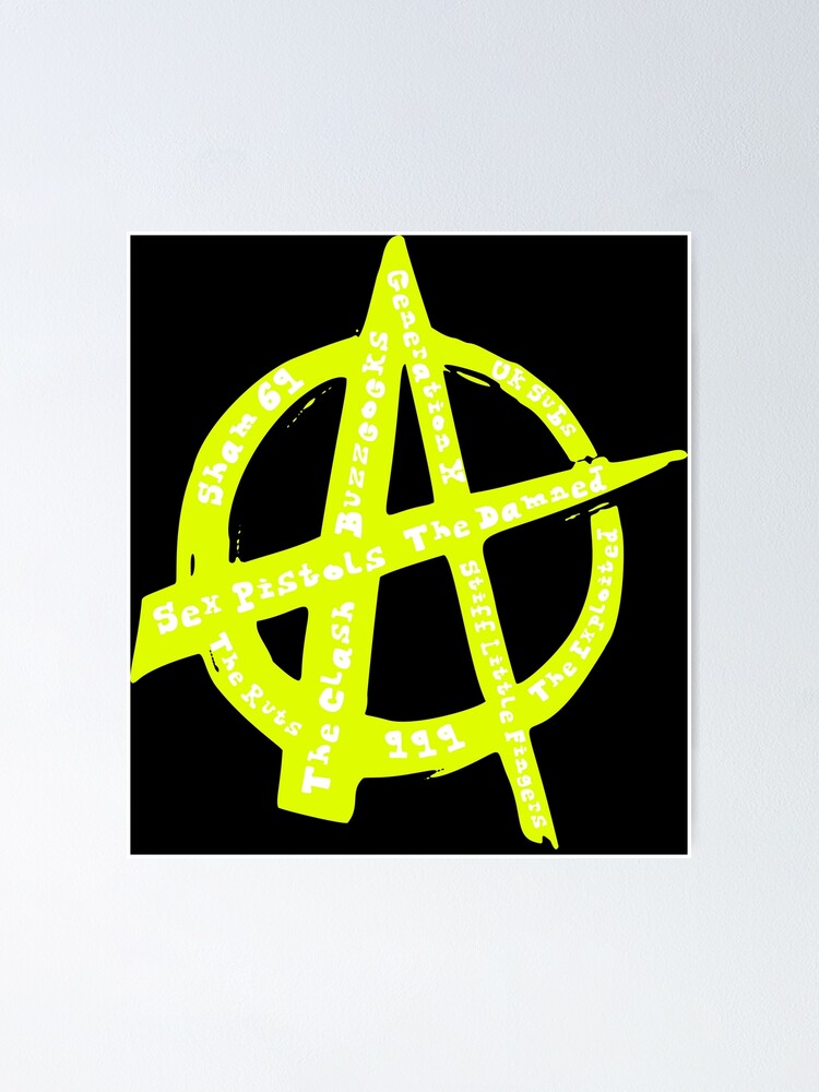 "Yellow Anarchy Punk Symbol" Poster for Sale by 133DandC | Redbubble