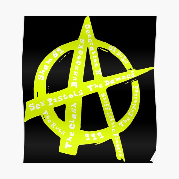 "Yellow Anarchy Punk Symbol" Poster for Sale by 133DandC | Redbubble