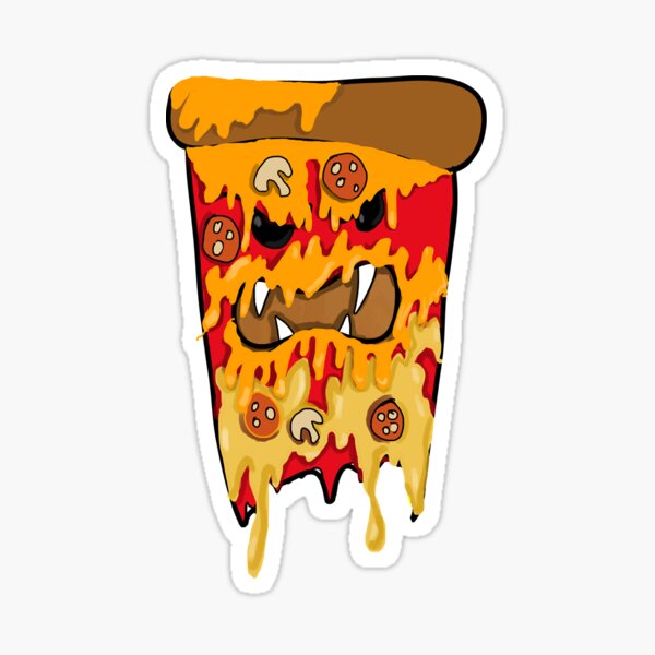 "Angry pizza" Sticker for Sale by THEELECTRICAL | Redbubble