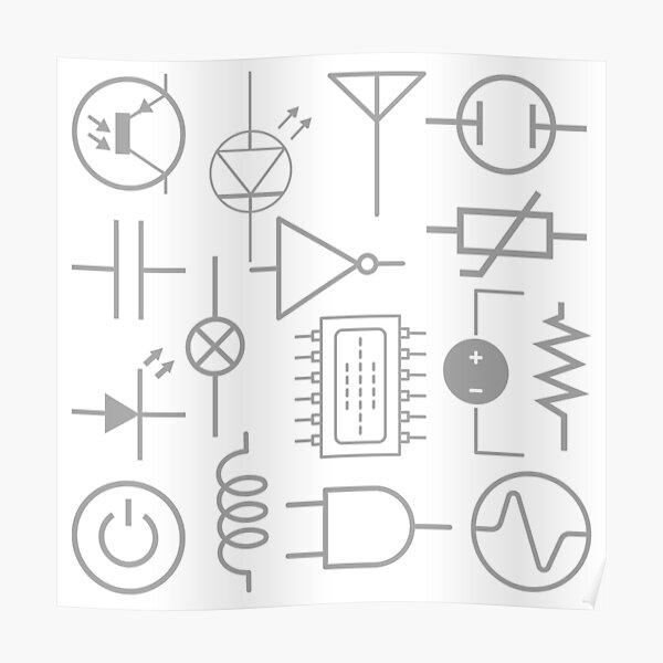 Prints Table of Electronic Components Framed poster Home & Living etna ...