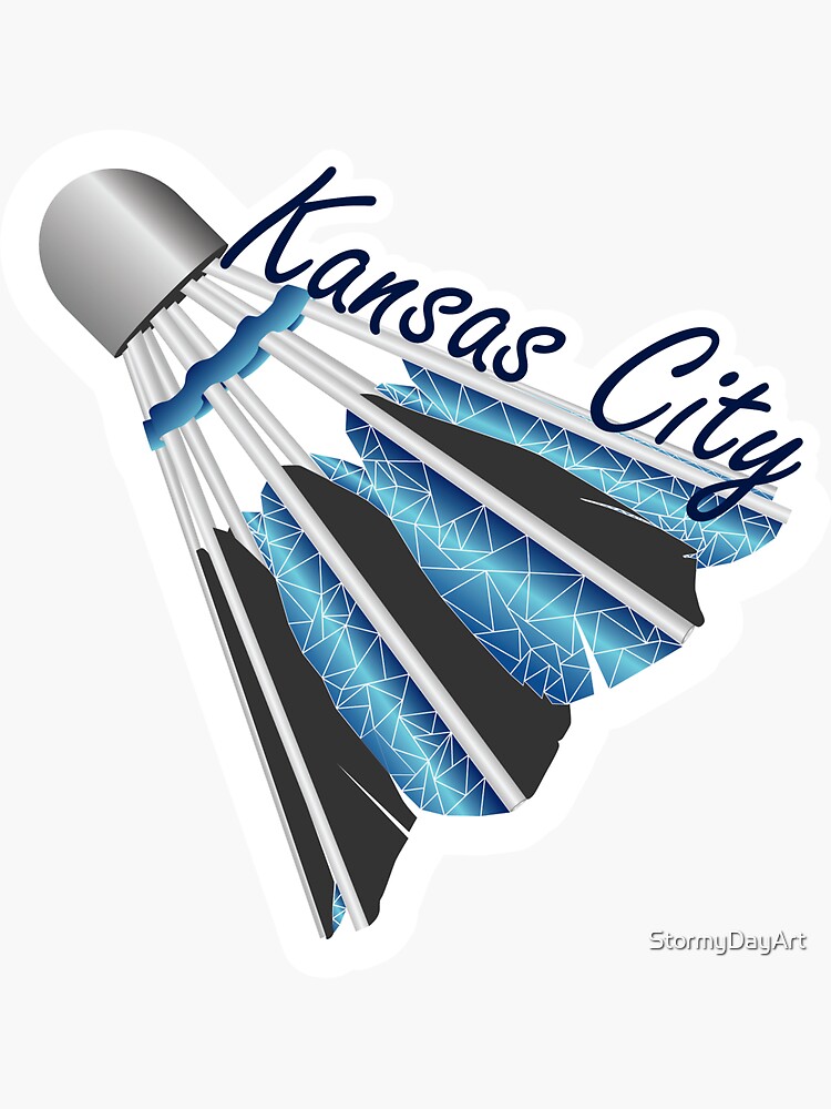 "Kansas City Shuttlecock" Sticker for Sale by StormyDayArt | Redbubble