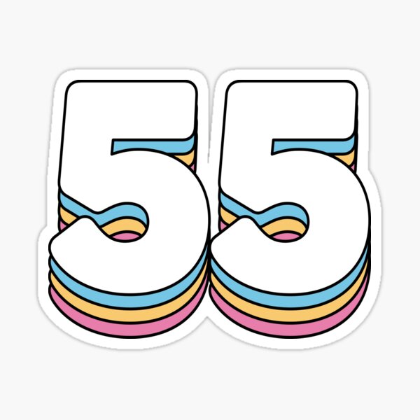 "55 number" Sticker for Sale by HanakiArt | Redbubble