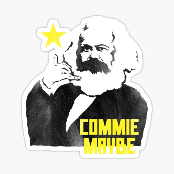 "Commie Maybe " Sticker for Sale by SilverBaboon | Redbubble