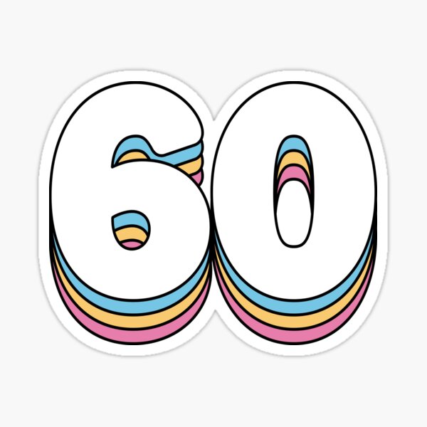 Paper Free Shipping! or Laptop Bumper Cheers to 60 Years Sticker For ...