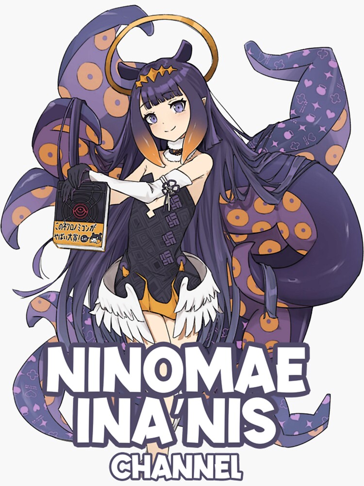 "Hololive - Ninomae Ina&nis Channel " Sticker for Sale by Taletha689 ...