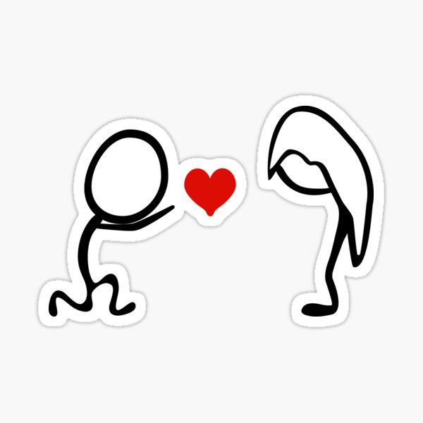 "love propose couple" Sticker for Sale by nalpoonggee | Redbubble