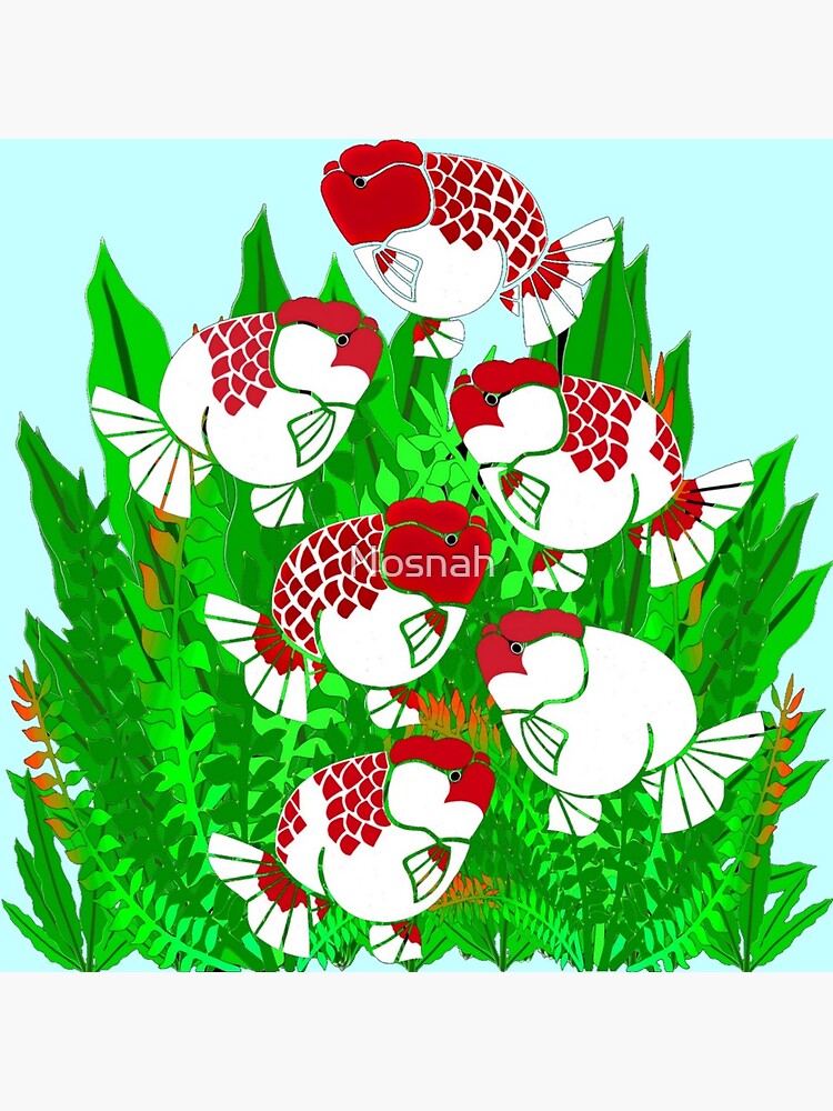 "Ranchu Group Logo with Plants 090821" Art Print by Nosnah | Redbubble