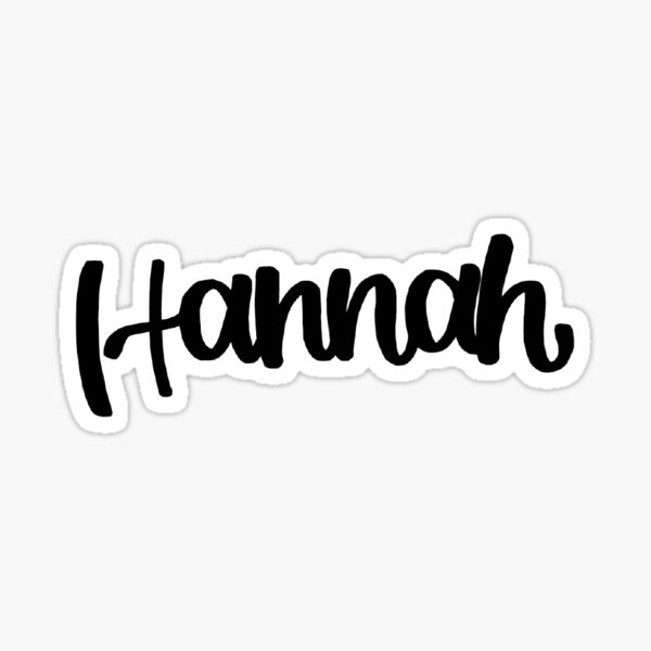 "Hannah" Sticker for Sale by definecallig | Redbubble