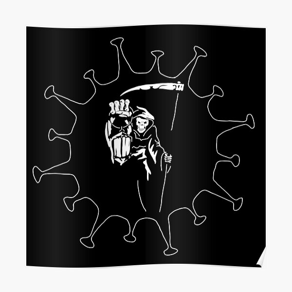 "Corona grim reaper" Poster for Sale by Katara-art | Redbubble