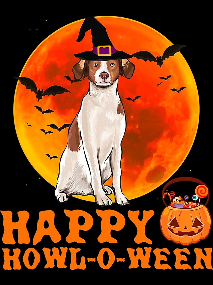 "Brittany Dog Halloween Happy Howl O Ween" Fotodruck von ...