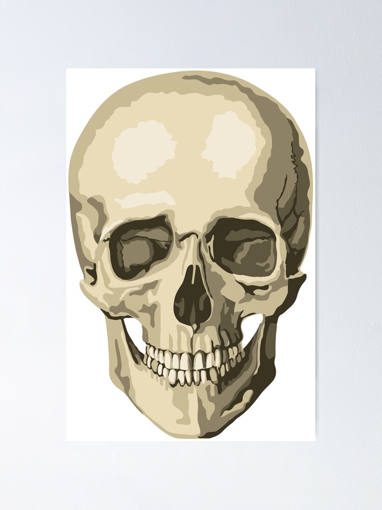 "Human skull" Poster by Vasmilart | Redbubble