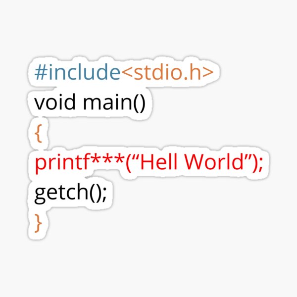 "Programming Hello World" Sticker for Sale by EngineersArt | Redbubble